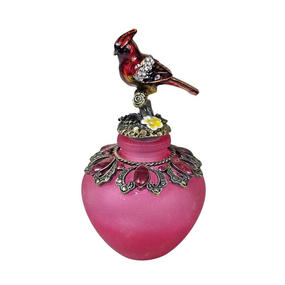 Unbranded | Accents | Vintage Perfume Bottle With Cardinal Topper Red ...